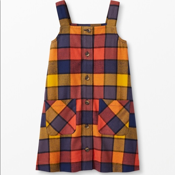 Hanna Andersson | Dresses | Hanna Andersson Plaid Flannel Apron Dress ...